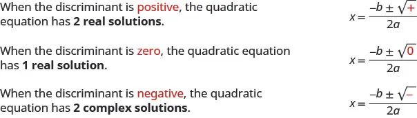 9.3 Solve Quadratic Equations Using the Quadratic Formula ...