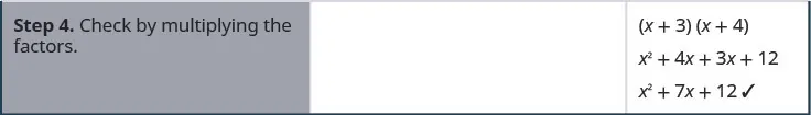 7.2 Factor Trinomials of the Form x2+bx+c - Elementary Algebra 2e ...