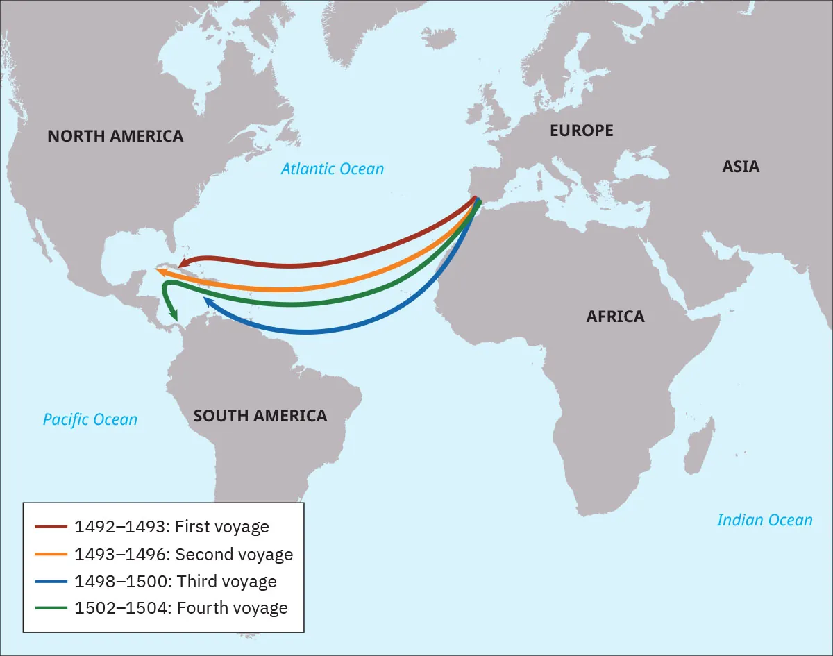 Christopher Columbus Third Voyage Map